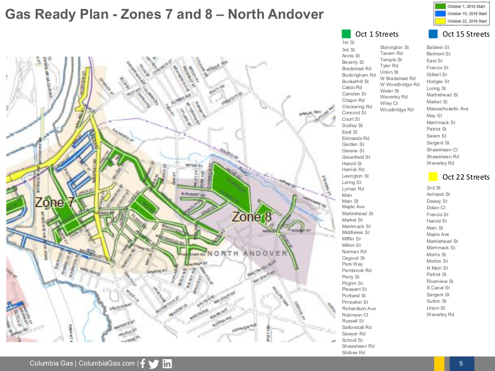 Gas Ready Plan by Street – North Andover News